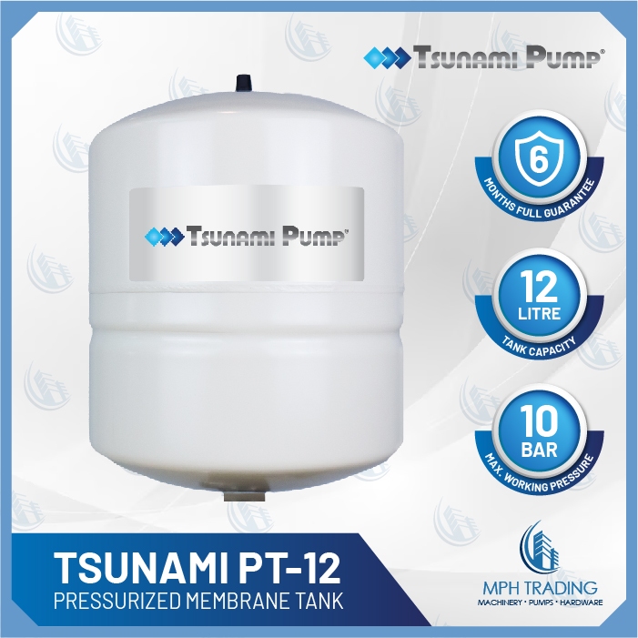 Tsunami PT12 12L Water Pump Pressurized Membrane Tanks Accessories ...