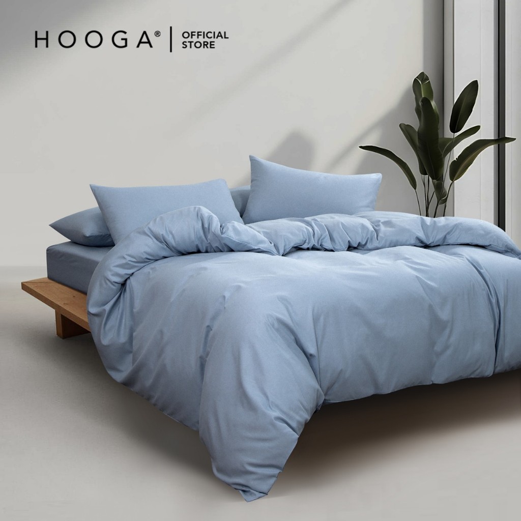HOOGA Everly B4 990TC Polyester Bedsheet Fitted Sheet Set (Orange Label ...