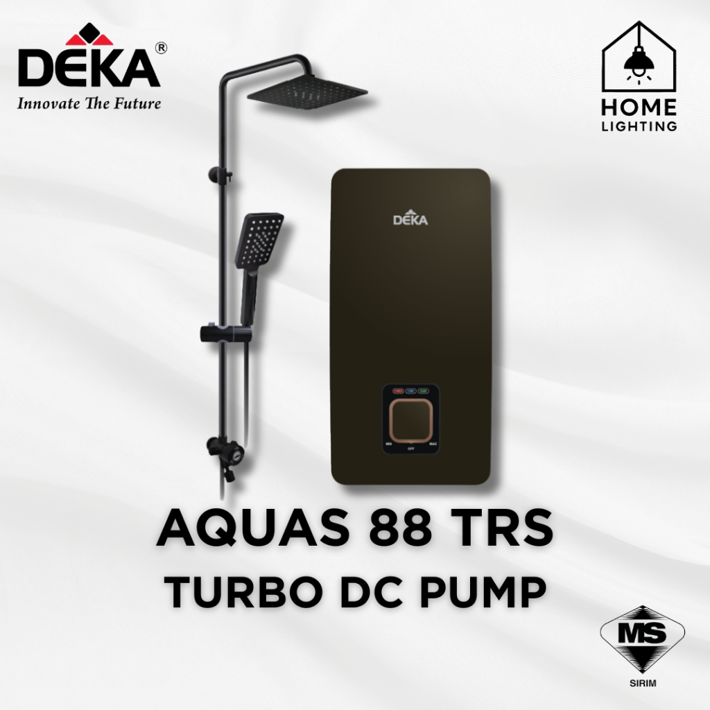 DEKA AQUAS 88 TRS Water Heater Turbo DC Inverter Pump Rain Shower ...