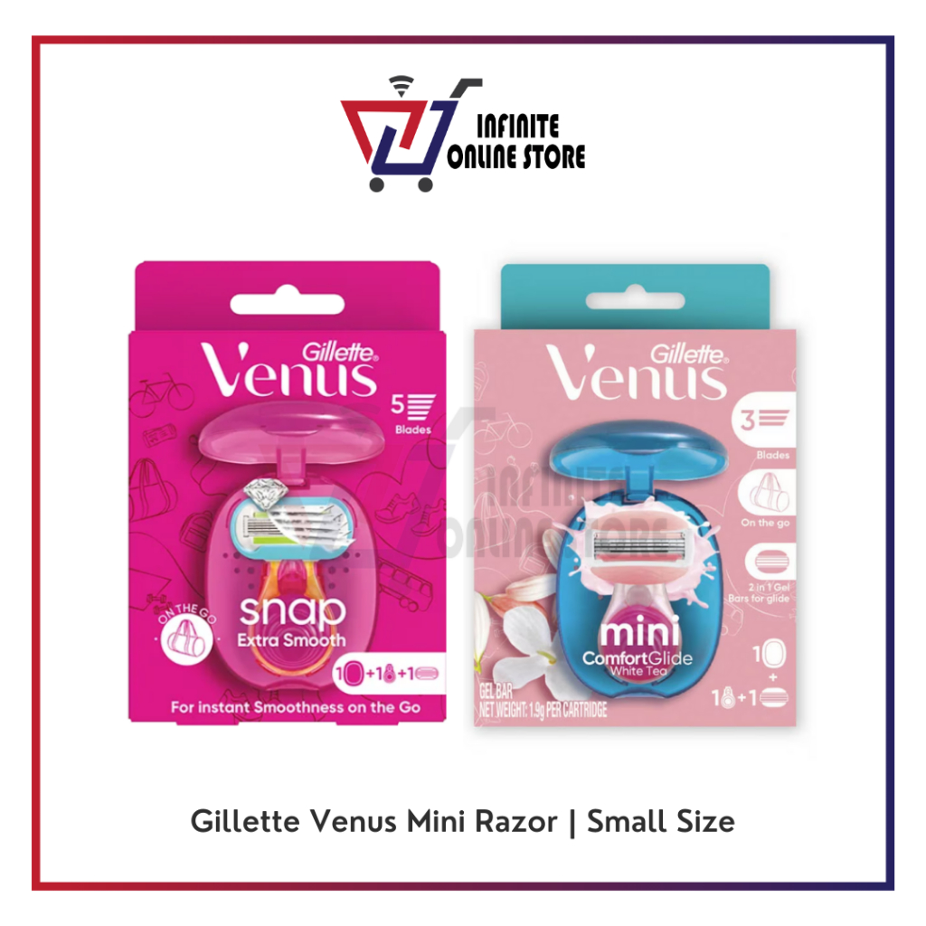 GILLETTE Venus Mini Razor (1 Handle + 1 Blade) (Snap / Comfortglide ...