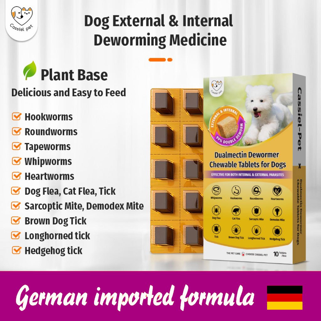 Cassiel Pet Deworming Tablets for dog Broad-spectrum Pets Enhancing ...