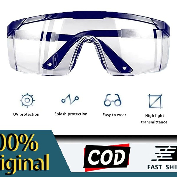 Safety Spectacles Blue for Industrial Anti-splash Eyewear Anti-fog ...