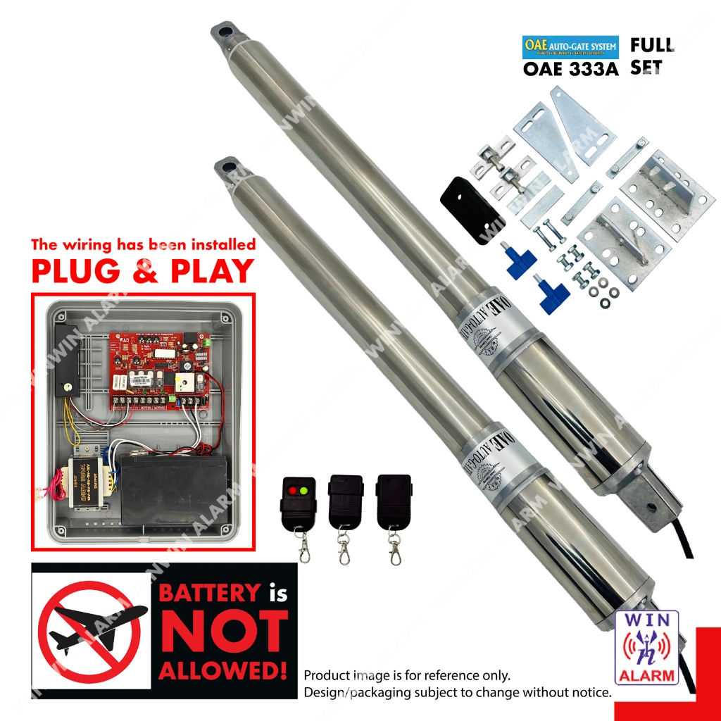 OAE 333A WA3 ( 2CH 433MHz ) Swing folding arm autogate ( FULL SET ...
