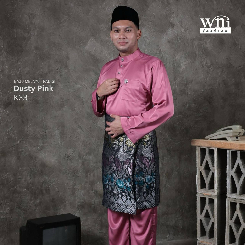 BAJU MELAYU TRADISIONAL DUSTY PINK (BERPESAK ) | Shopee Malaysia