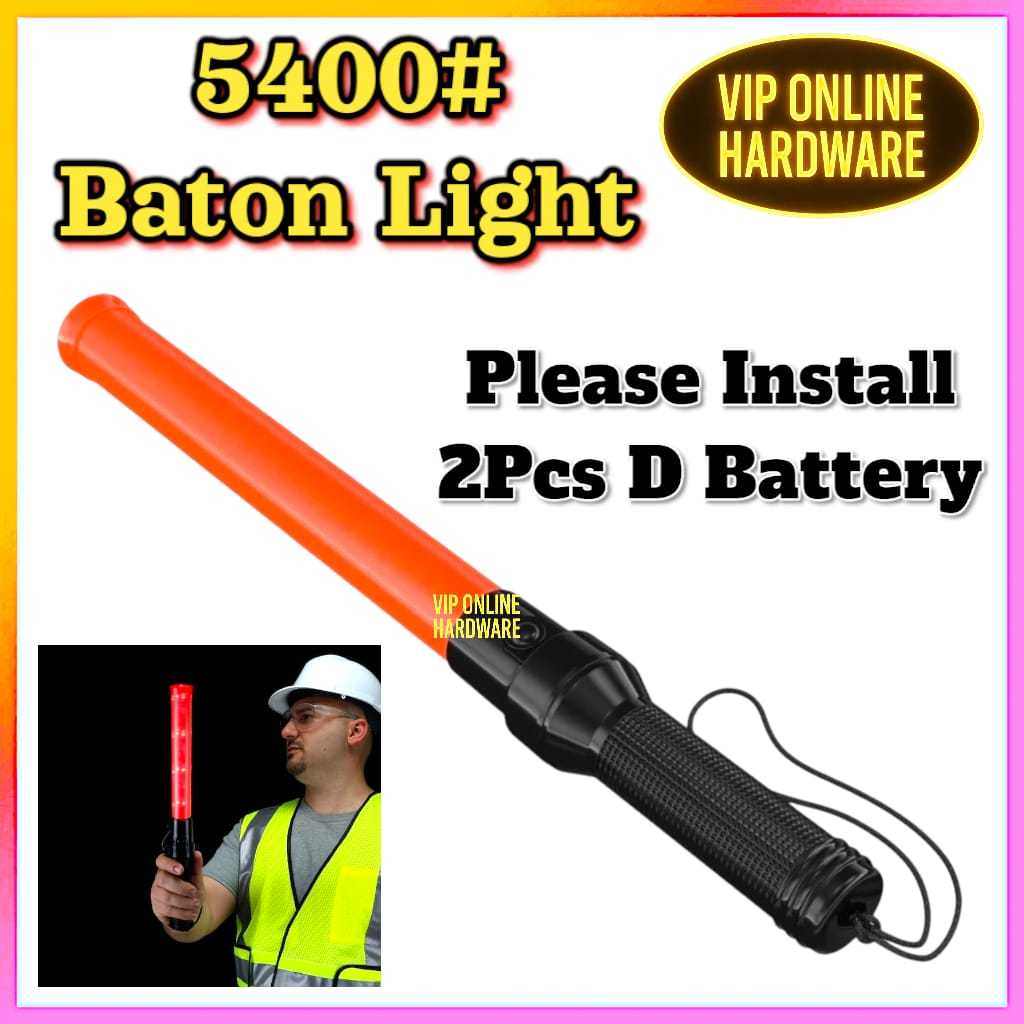 5400# BATON LIGHT LED Light Red Traffic Control Baton 2-Modes 21'' (L ...