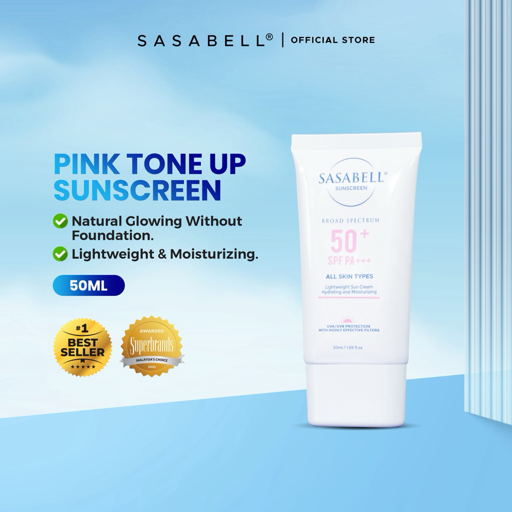 SASABELL : Sunscreen Glow Lightweight Fast Absorption UVA UVB SPF50 PA ...