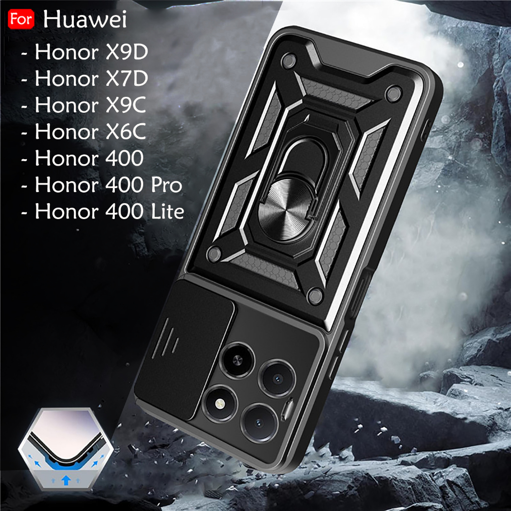 Honor X9D X7D X9C X6C Honor 400 400 Pro Lite Black OPS Shockproof Case ...