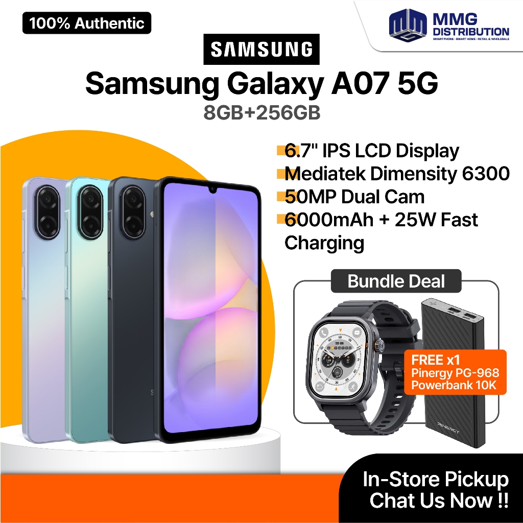 Samsung Galaxy A07 5G Smartphone | 8+256GB | 50MP Camera | 6000mAh ...