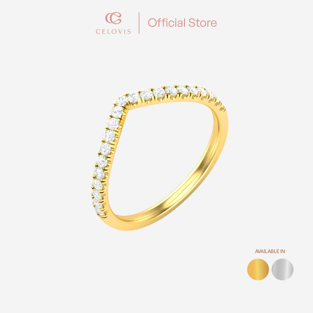 Celovis Victoria With Cubic Zirconia Band Eternal Ring ( Gold/Silver ...
