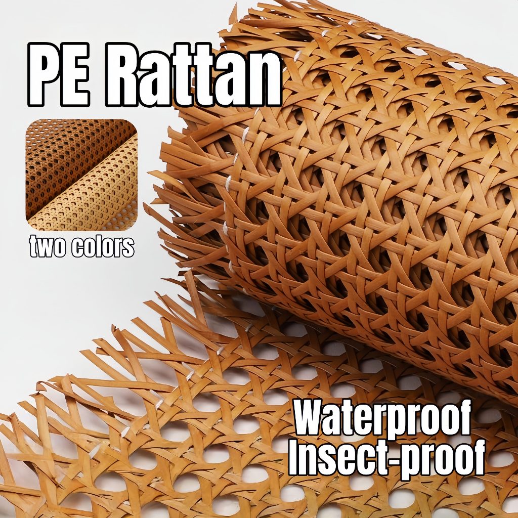 Rattan PE Rattan Sheet Rattan Netting Rattan Weaving Webbing Terbuka ...