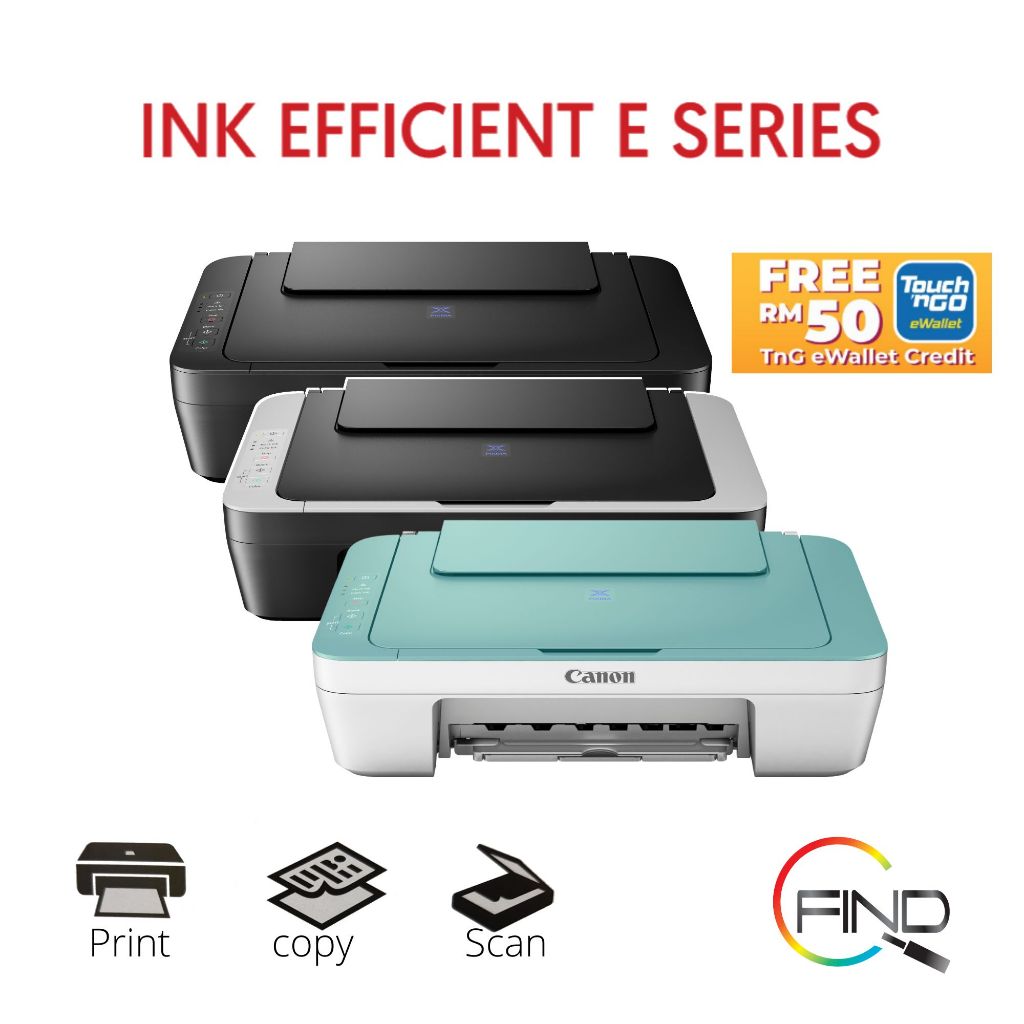 Canon PIXMA E410 (Black/Grey/Green White) AIO Ink Effeccient Printer ...