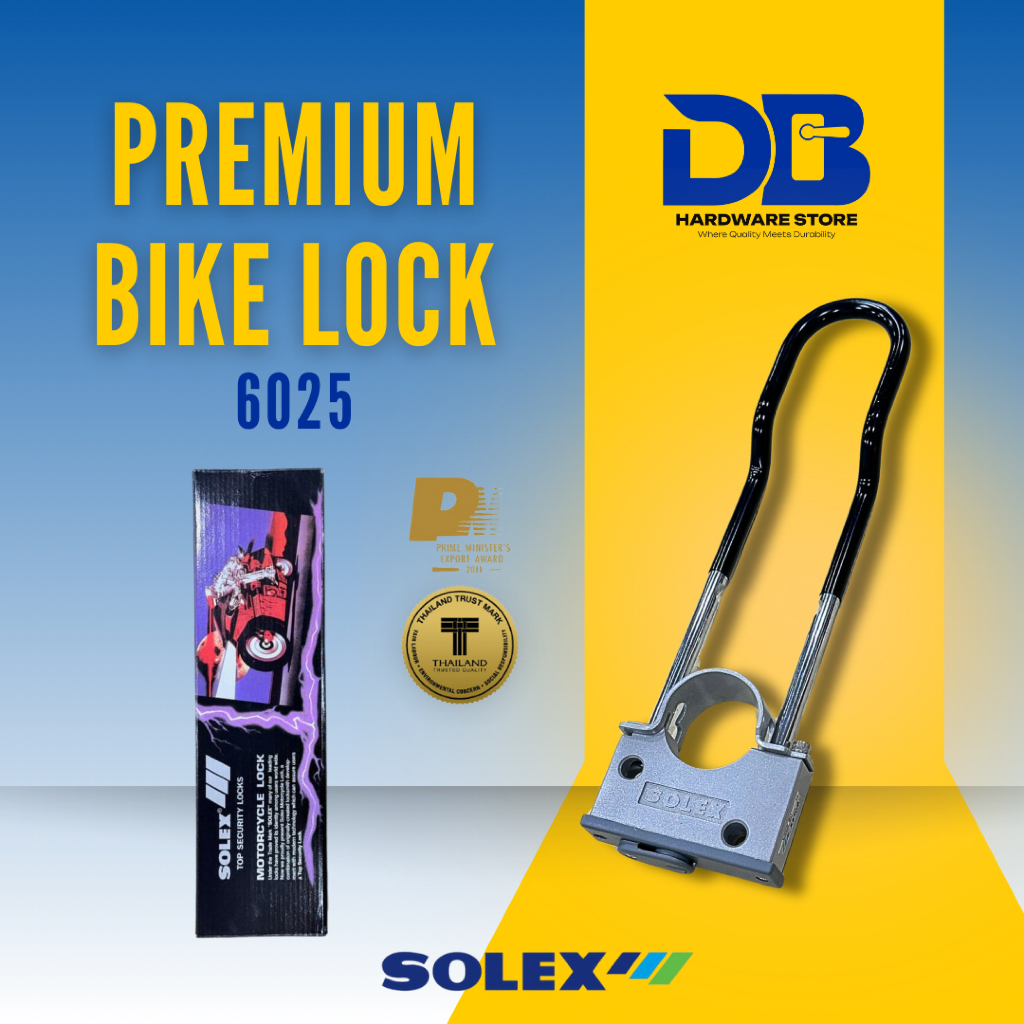 DB 100% Original Solex Premium 6025 Heavy Duty Motorcycle Fork Lock ...