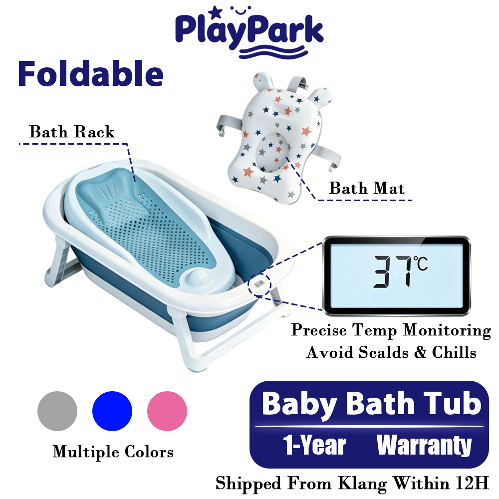 Playpark Foldable Baby Bathtub Newborn Tub Mandi Baby Large Size Easy ...