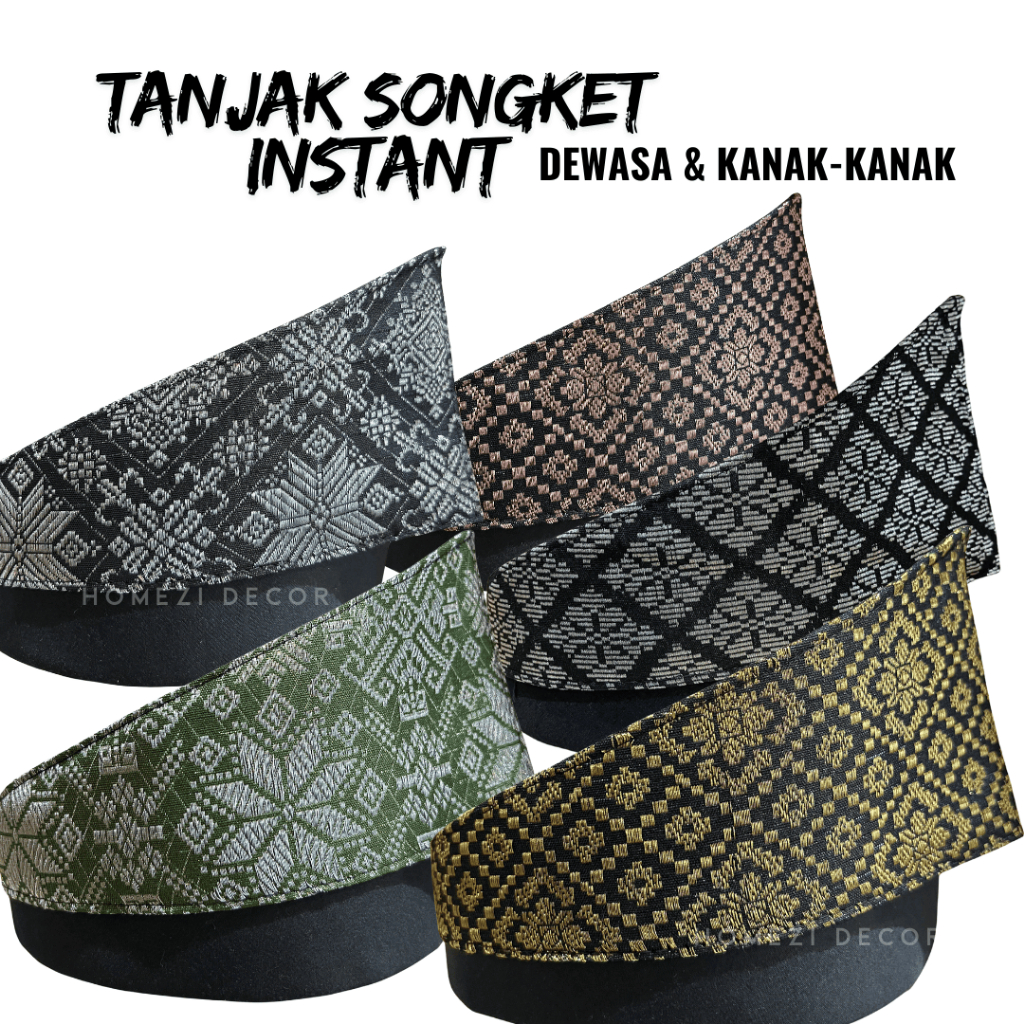 Tanjak Songket Melayu Dewasa Dan Kanak-Kanak Lelaki Tanjak Instant ...