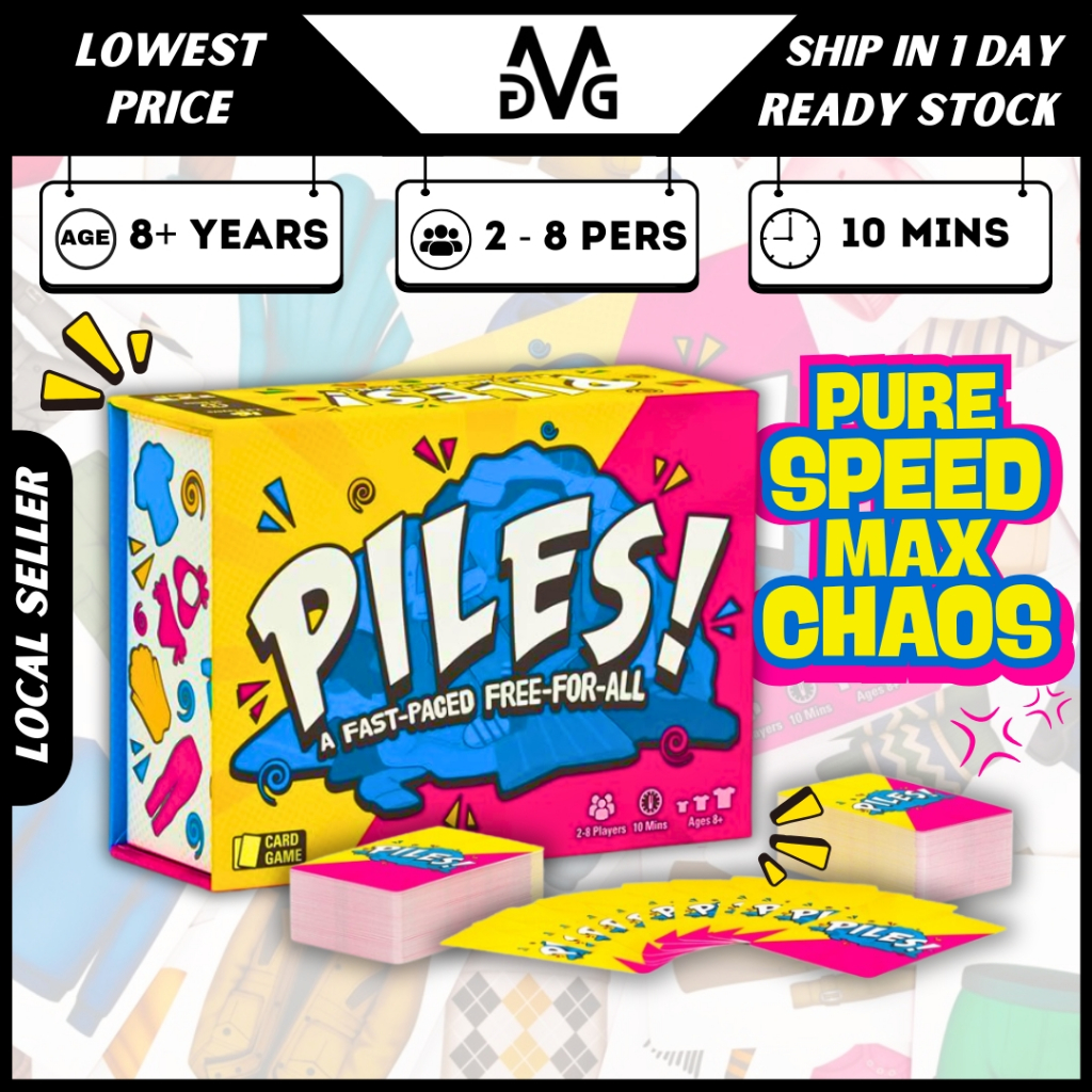 Piles - Fast Paced Card Game Board Game Friendly Spot For Kids Children ...