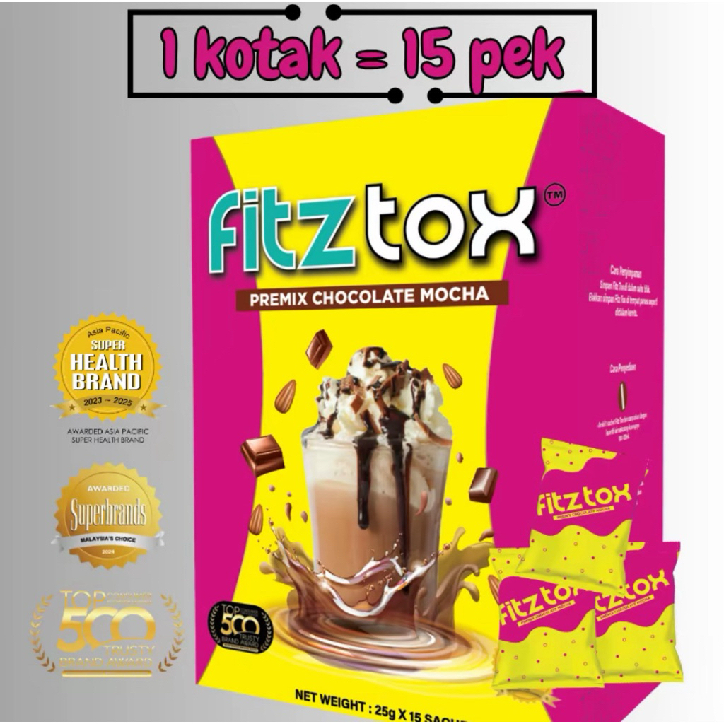 ORIGINAL 💯 FIZTOX MINUMAN DETOX PREMIX CHOCOLATE MOCHA 15s | Shopee ...