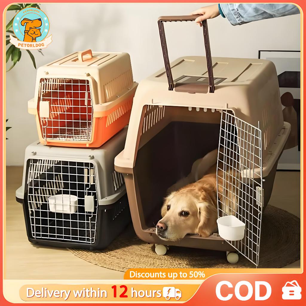 Pet Dog Cat Carrier Portable Travel Kennel Bag Sangkar Anjing | Shopee ...