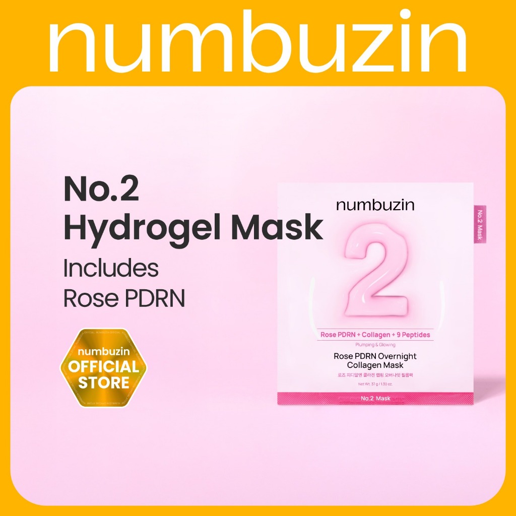 Numbuzin No.2 Rose PDRN Overnight Collagen Mask (1pc) / Numbuzin No.2 ...