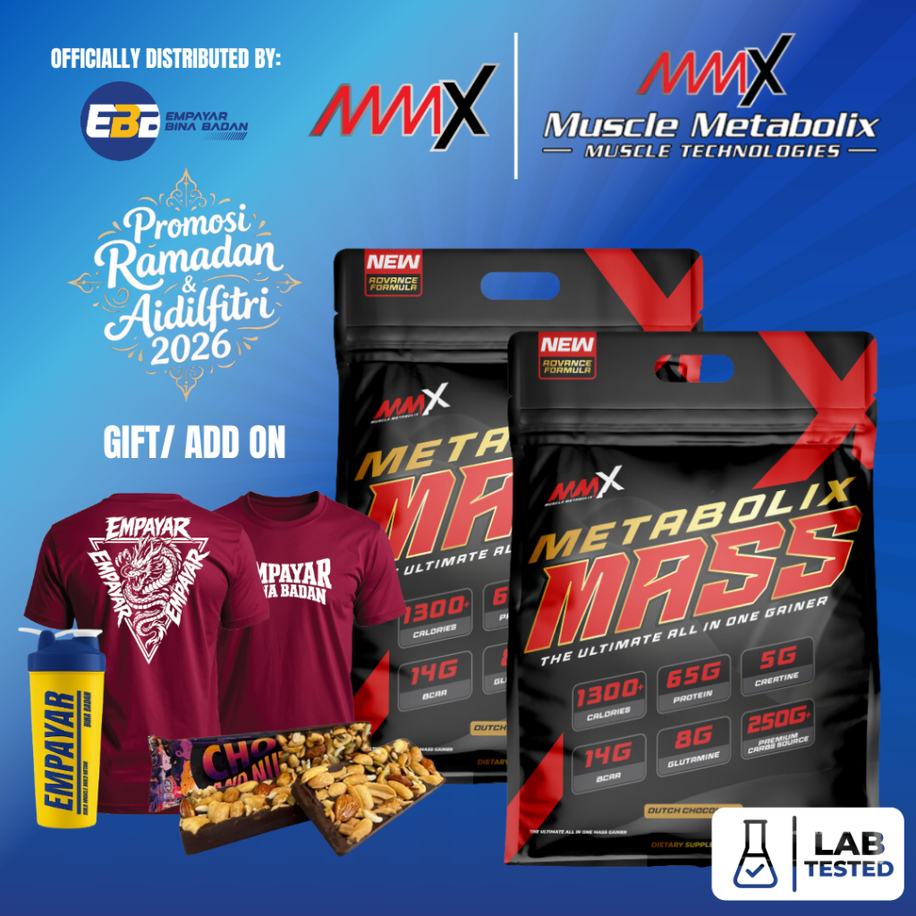 MMX MUSCLE METABOLIX MASS GAINER 6.33KG WITH FREEGIFT T-SHIRT/SHAKER ...
