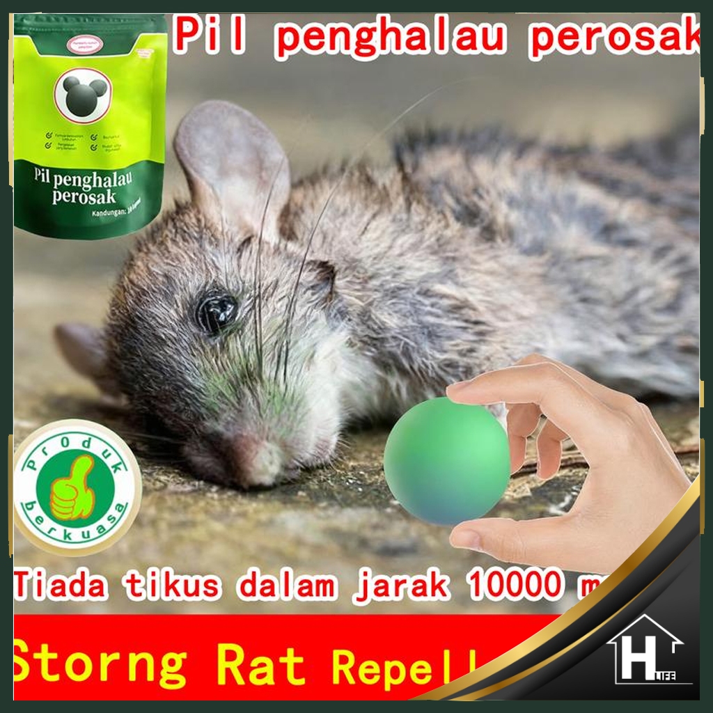 Rat Repellent Pills Penghalau Tikus Mouse Balls Rodent Indoor Outdoor ...