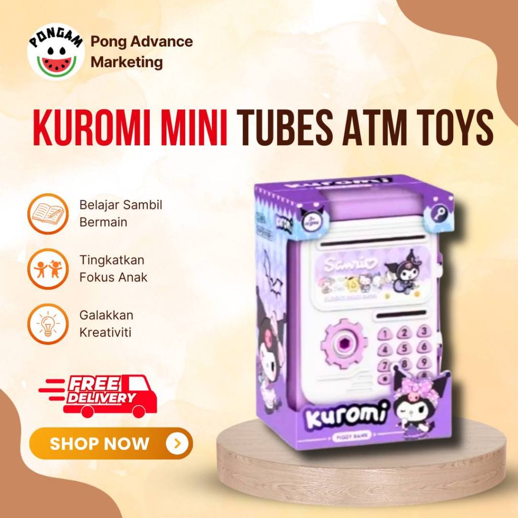 Kuromi Mini Tubes ATM Cute Toys Girls Boys Gifts Save Money Cartoon ...