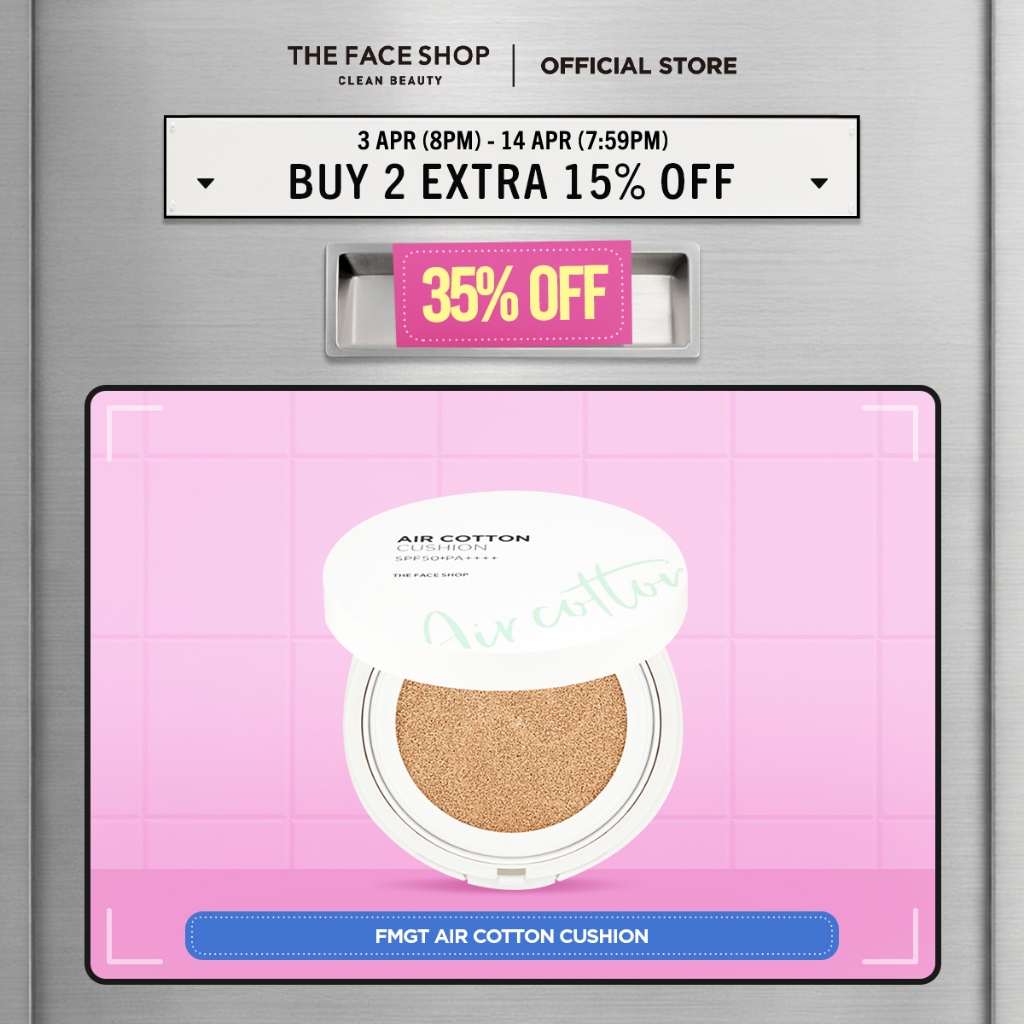 THE FACE SHOP Official fmgt Air Cotton Cushion Foundation SPF50 PA (12g ...