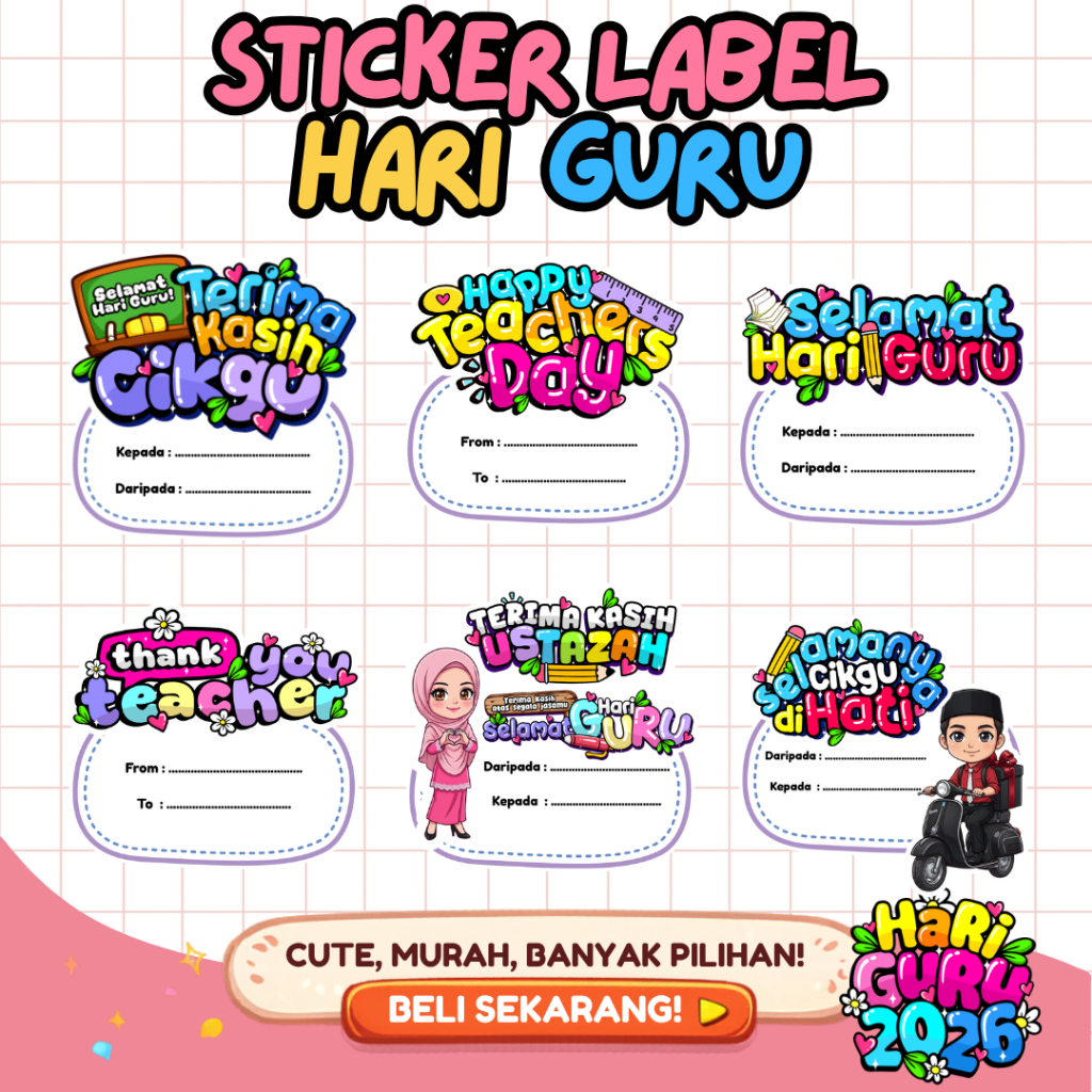 sticker selamat hari guru Malaysia, Best Deals June 2026 | Shopee Malaysia