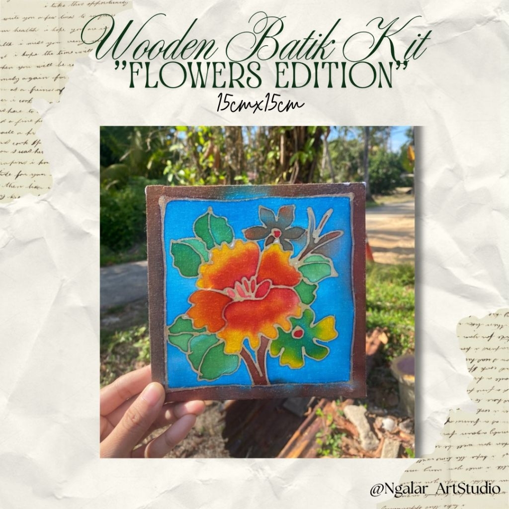WOODEN BATIK PAINTING KIT (15CMX15CM) | Shopee Malaysia
