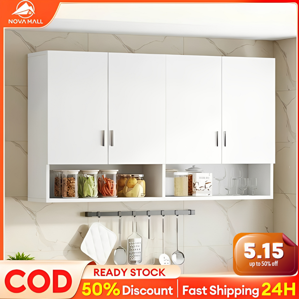 Wall Cabinet Hanging Cabinet Almari Dapur Kitchen Cabinet Wooden Multi ...