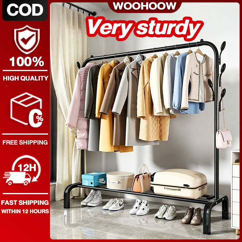 Clothes hanging rack Rak Baju Besi Cloth Stand Penggantung Baju Drying ...