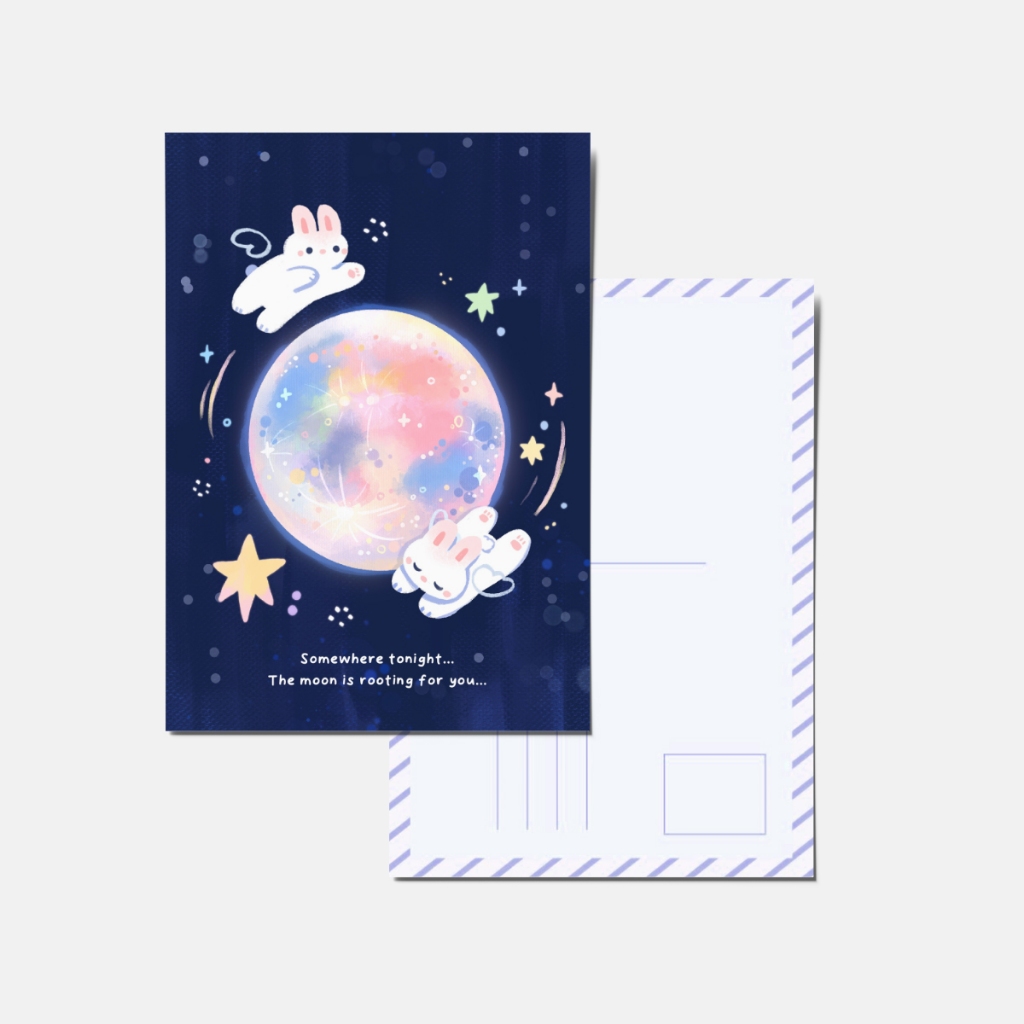 Panda Yoong Official Store | Bunnies moon postcard | Shopee Malaysia