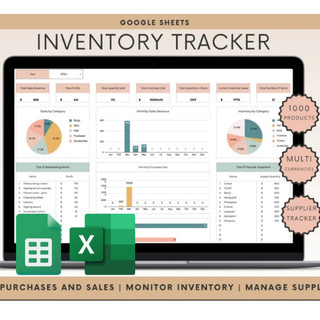 Excel2016 Purchase Order Inventory Sales Tracker Spreadsheet Google ...