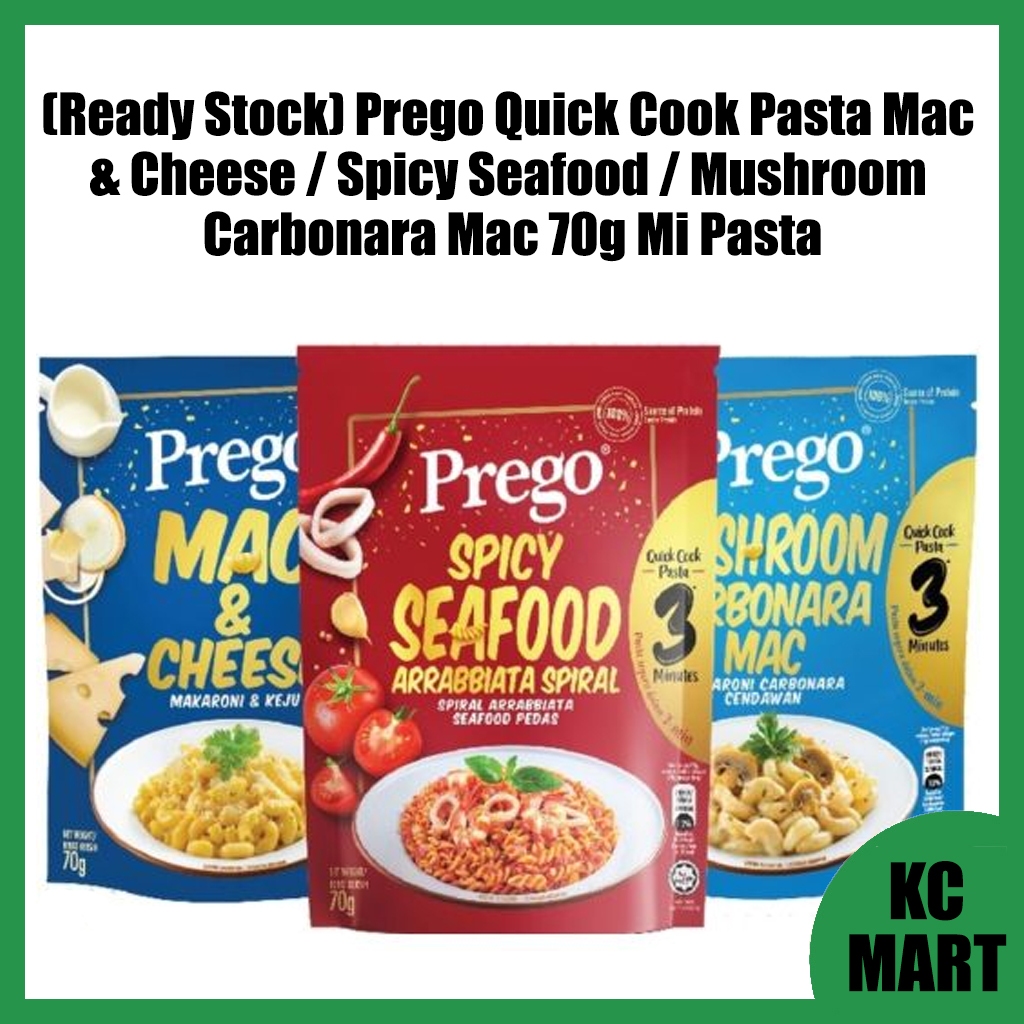 (Ready Stock) Prego Quick Cook Pasta Mac & Cheese/Spicy Seafood ...