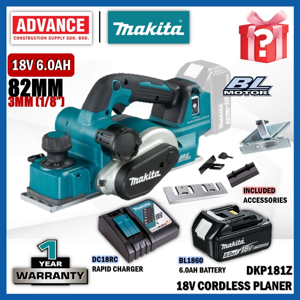 MAKITA DKP181Z 18V Cordless Planer 82MM (3-1/4") | Shopee Malaysia