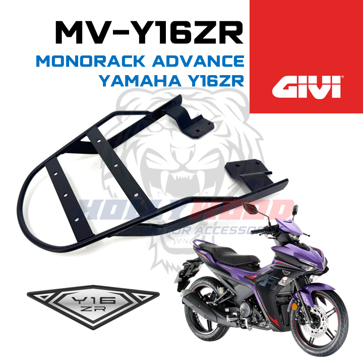 GIVI MONORACK YAMAHA Y16 Y16ZR + BOX GIVI TANKER ABS TOP BOX | Shopee ...