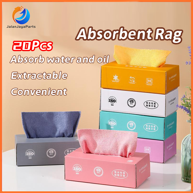 Disposable 20-pack absorbent rags, reusable non-stick kitchen and ...