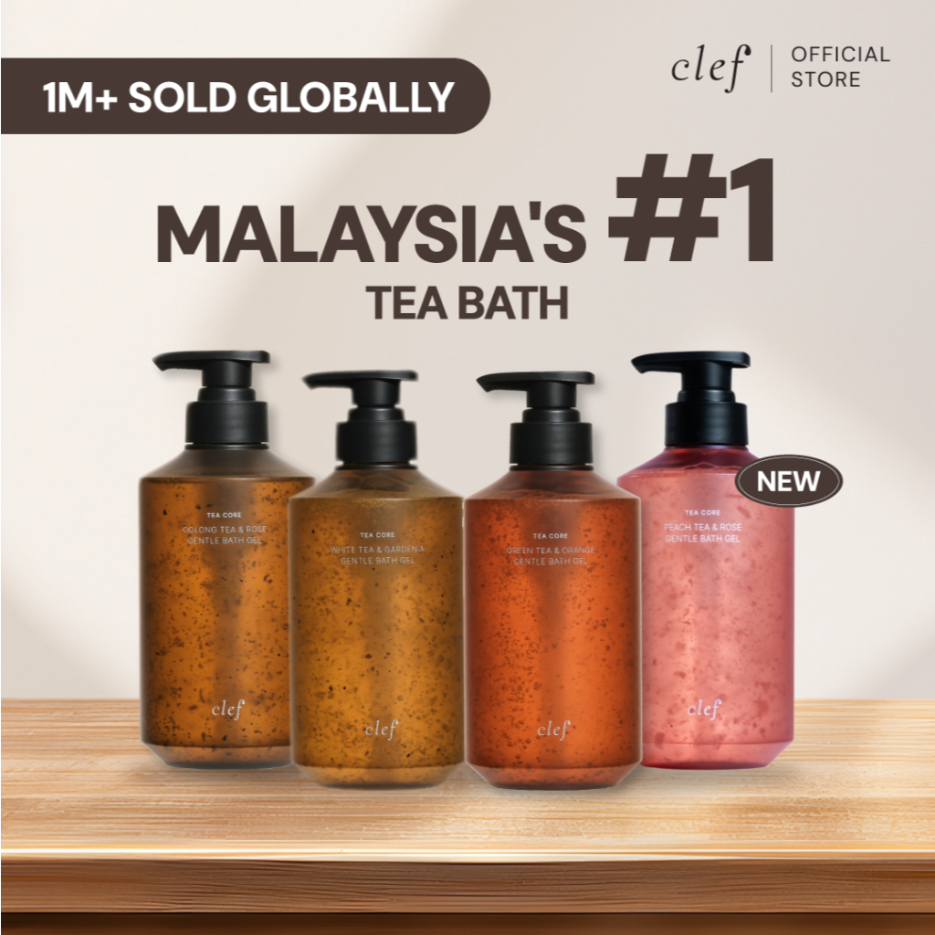 [NEW SCENT] CLEF Tea Core Gentle Bath Gel 500ml - Green Tea & Orange ...