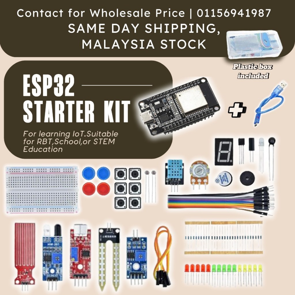 Starter Kit For ESP32 (Many Sensors) ESP32 Starter Kit for RBT/School ...