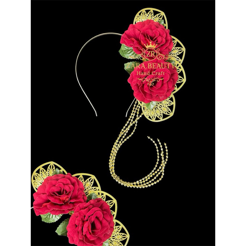 set jurai bunga rose Cekak Sanggul/Cekak merdeka/Ready Stock) | Shopee ...