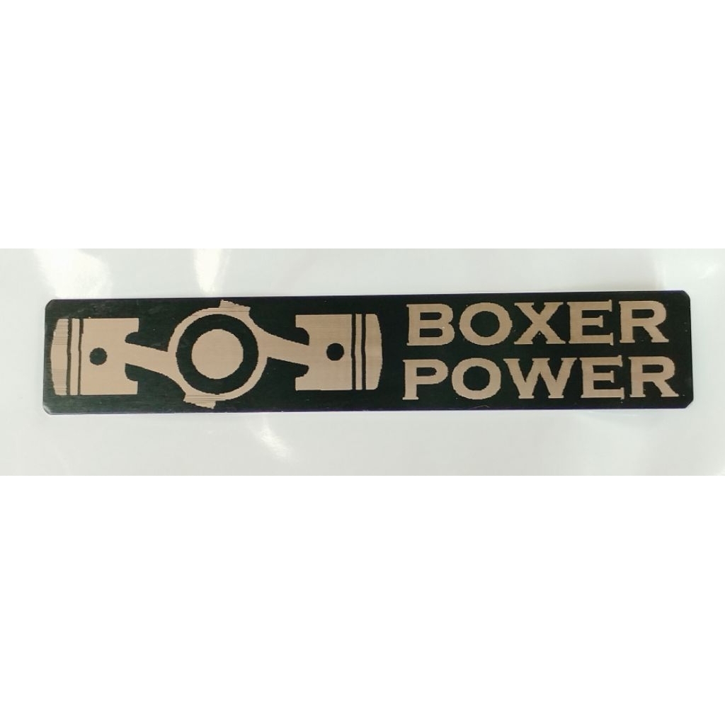 boxer power emblem METAL porsche boxster cayman 911 subaru wrx sti brz ...