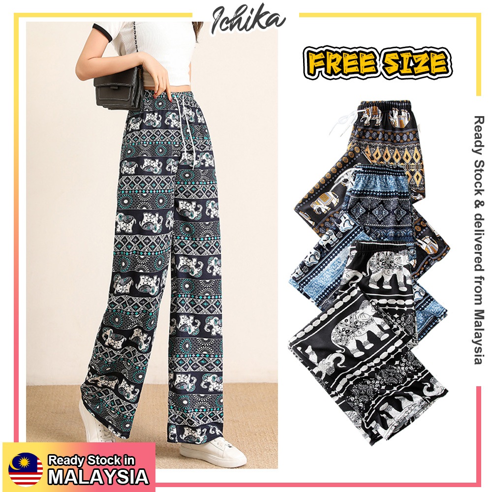[MYSIA READY STOCK][FREE SIZE][ZELLA Seluar Panjang Batik Gajah ...
