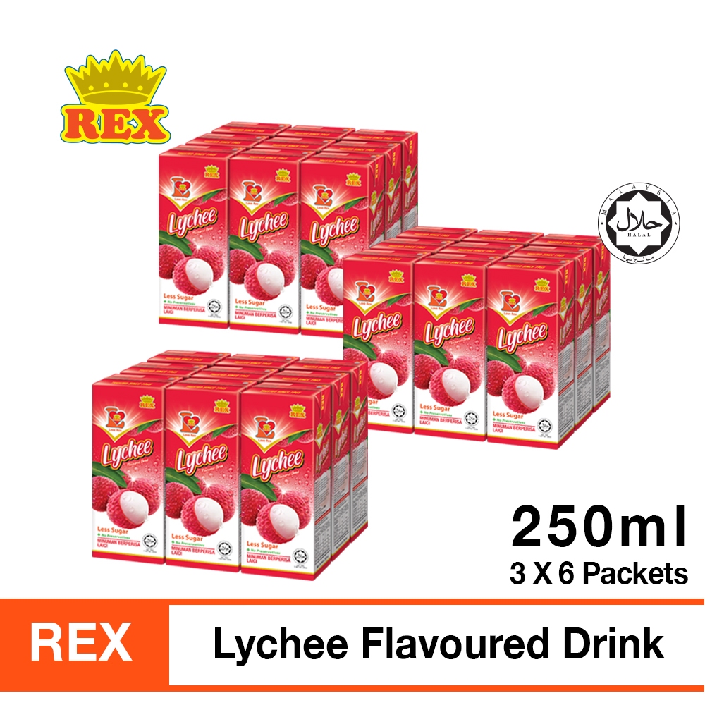 REX Lychee Flavoured Drink 250ml x 6 (bundle 3) | Shopee Malaysia