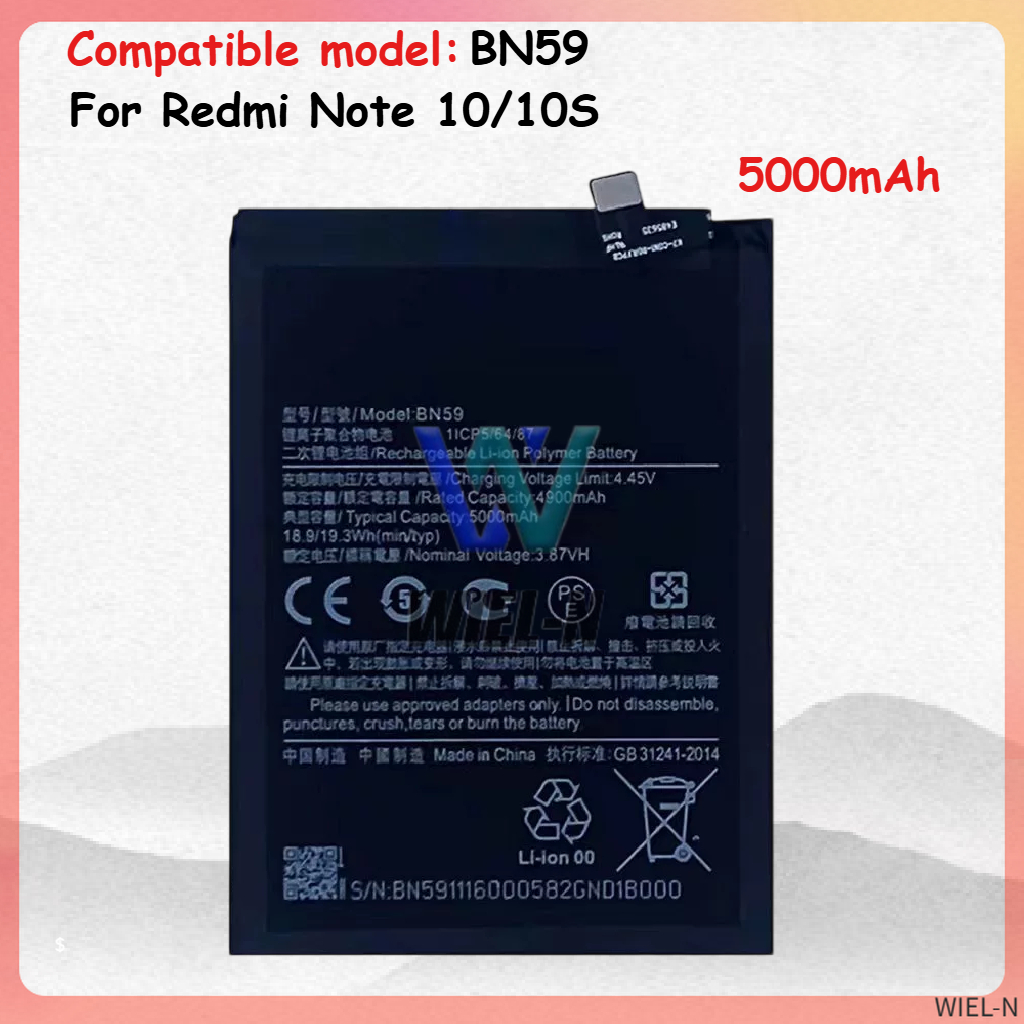 BN59 Mobile Phone Battery for Redmi Note 10 10S 5000mAh Mobile Phone ...
