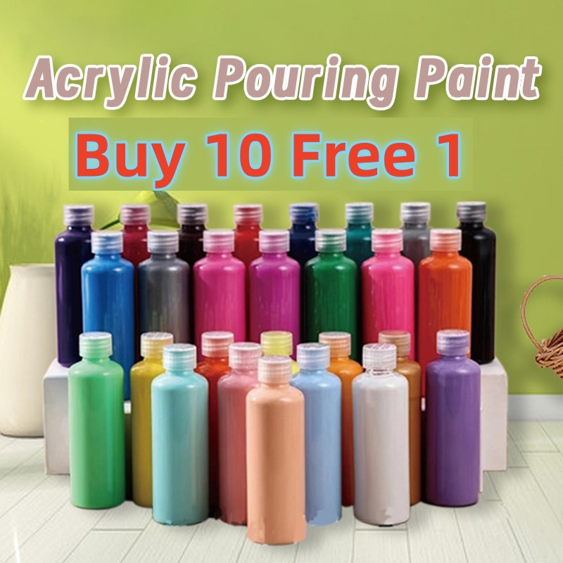 【Ready Stock】60ML Acrylic Paint Set Pouring Paint for DIY Painting ...
