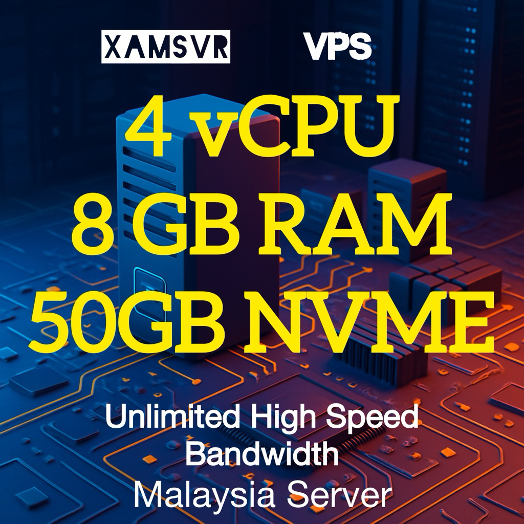 XamSvr Cloud VPS | 4 vCPU, 8GB RAM, 50GB NVMe, Unlimited High Speed ...