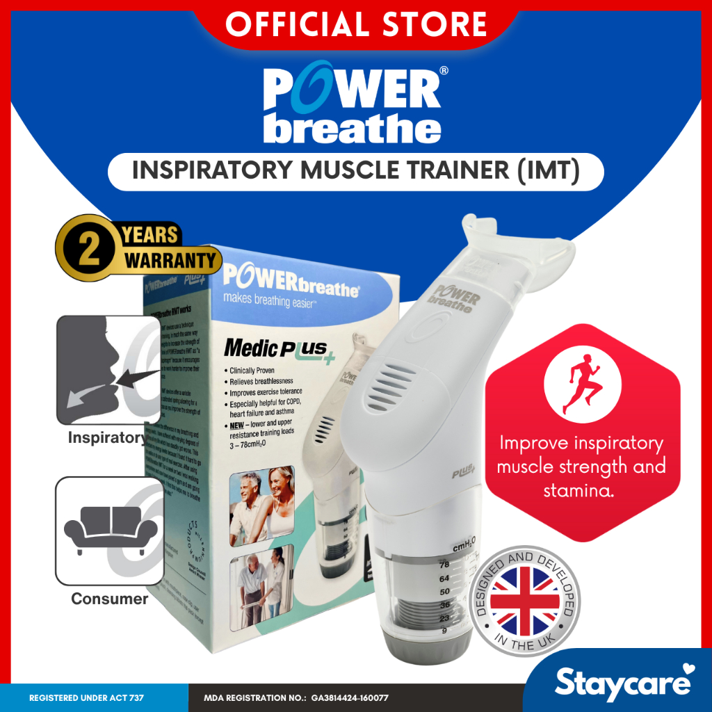 [ 𝐌𝐃𝐀 𝐀𝐏𝐏𝐑𝐎𝐕𝐄𝐃] POWERbreathe Medic Plus (Inspiratory Muscle Trainer IMT ...