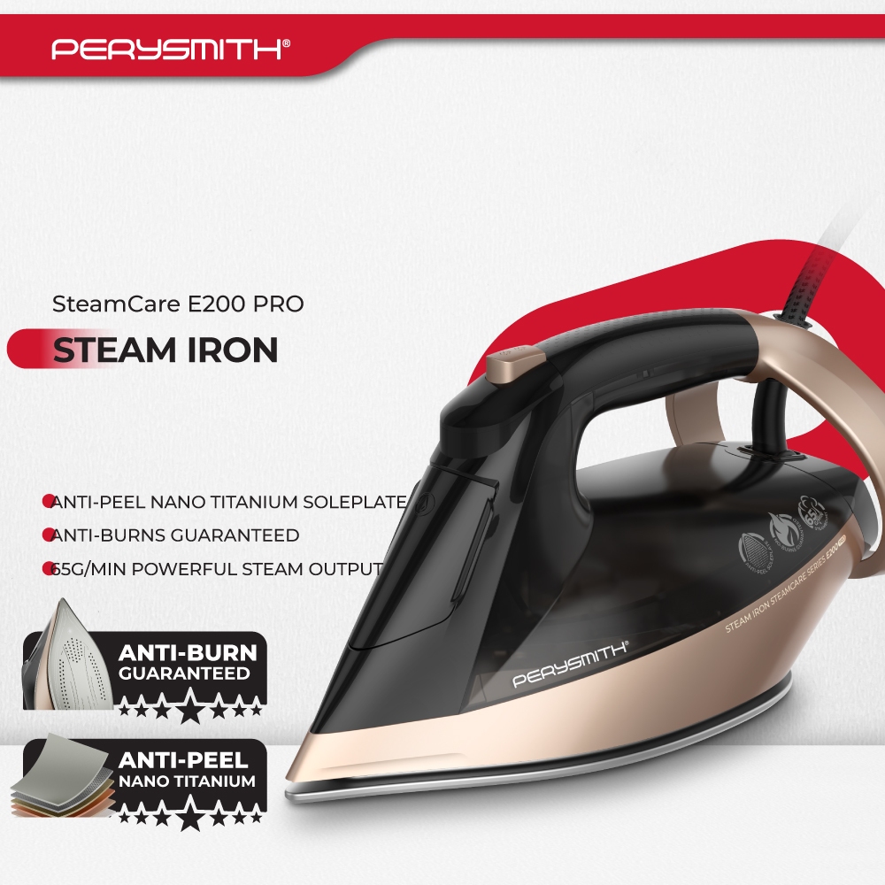 PerySmith Steam Iron SteamCare Series E200 Pro | Shopee Malaysia