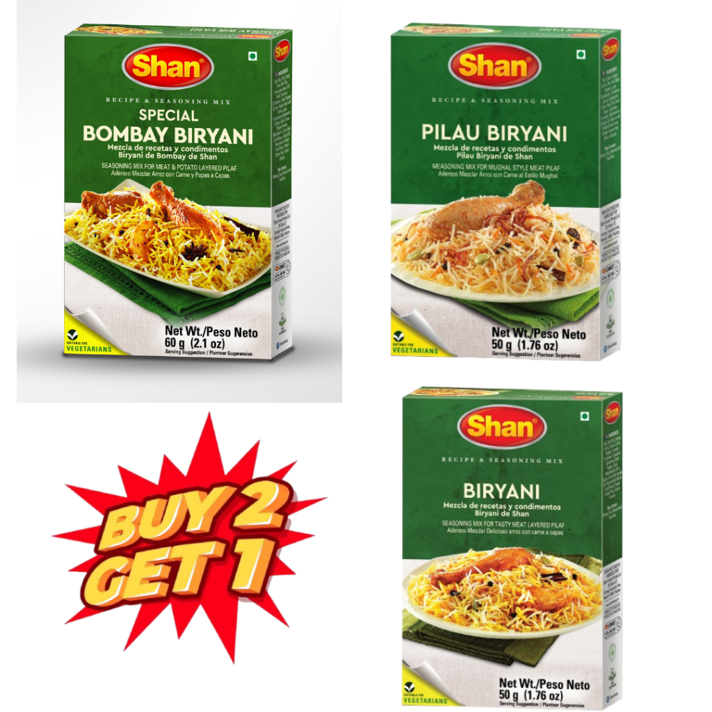 SHAN COMBO PACK SHAN SPECIAL BOMBAY BIRYANI 60G + SHAN BIRYANI 50G ...