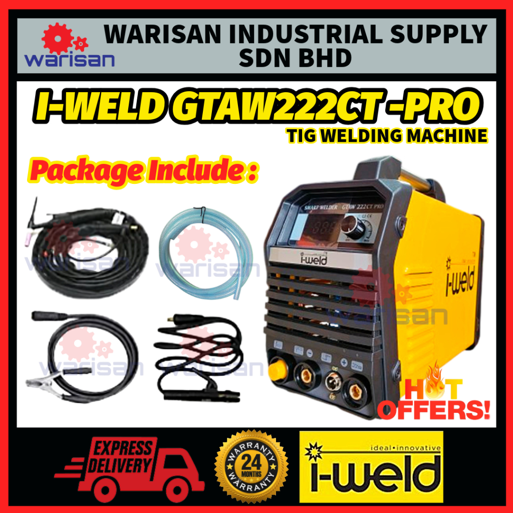 I-WELD GTAW222CT-PRO / GTAW-222CT PRO TIG WELDING MACHINE (COLD TIG) | MESIN KIMPALAN TIG ...