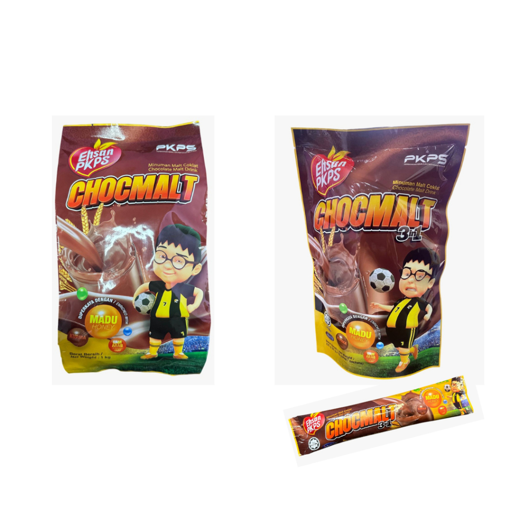 Ehsan Set Choco malt madu (1KG & 3 in 1 Sachet) - Minuman Koko Rasa ...
